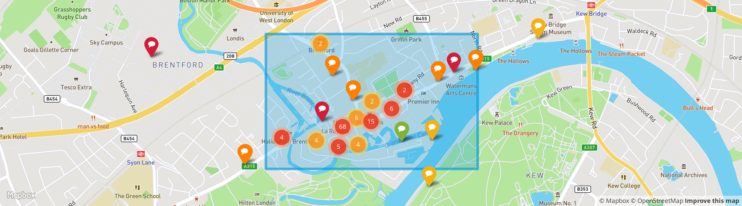 Look Back At Brentford Town Centre Map with Commonplace