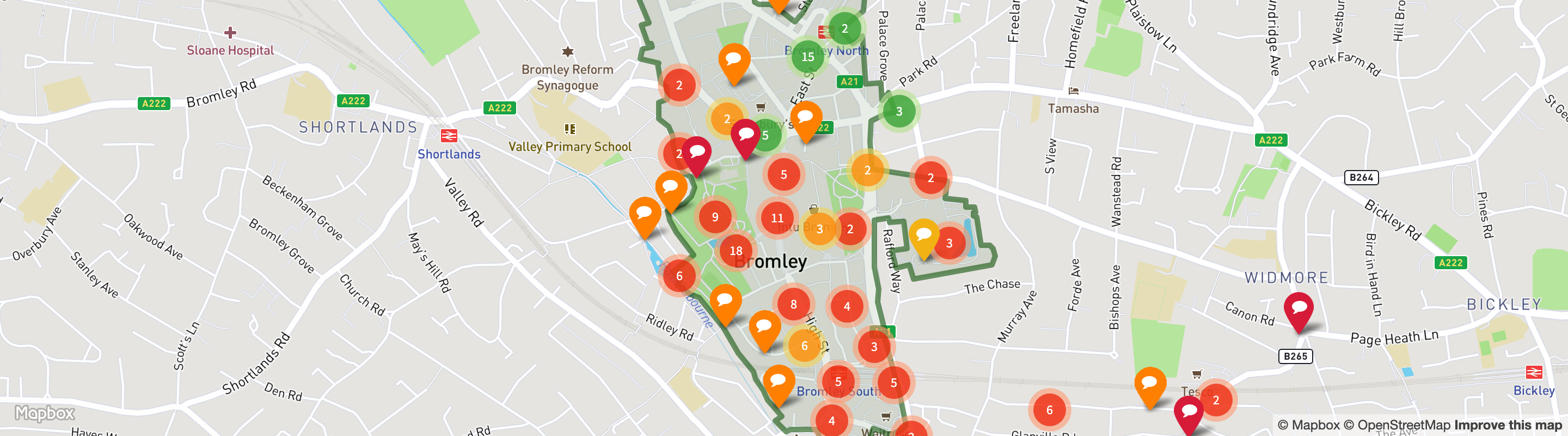 Community Forum - Bromley Town Centre Map - Commonplace
