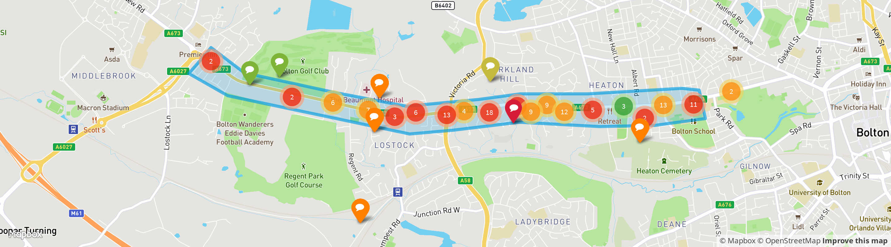 Look Back At A673 Chorley New Road Map with Commonplace