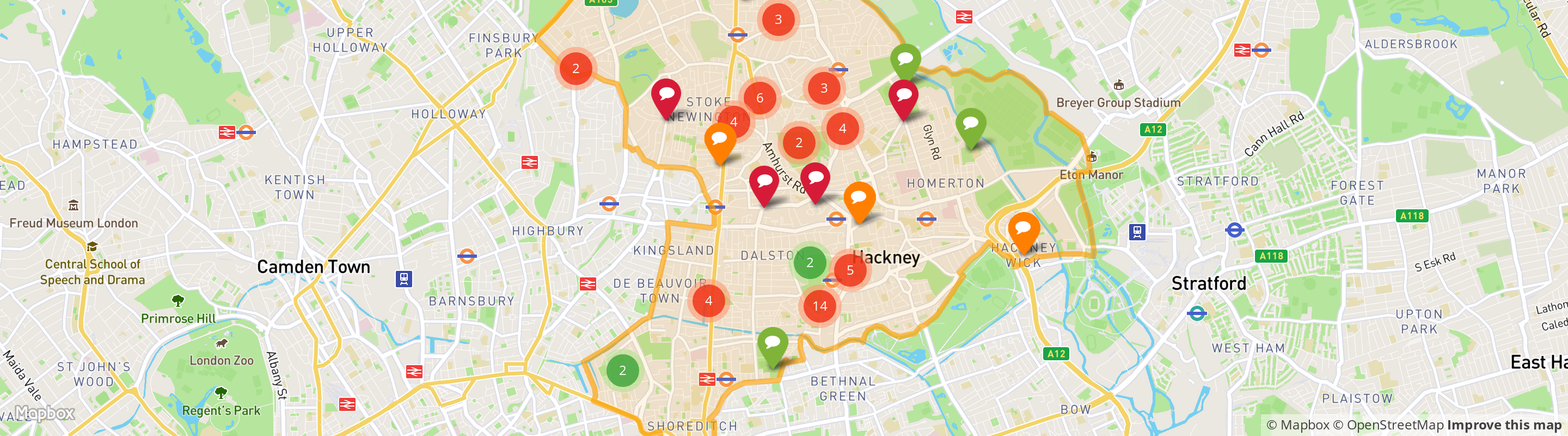 Community Forum - Growing Up In Hackney Map - Commonplace