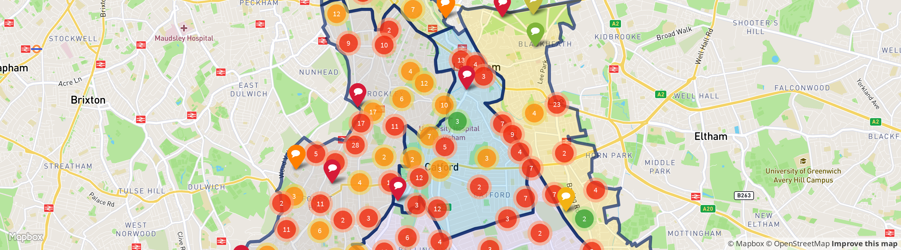 Community Forum - Lewisham Local Plan Map - Commonplace