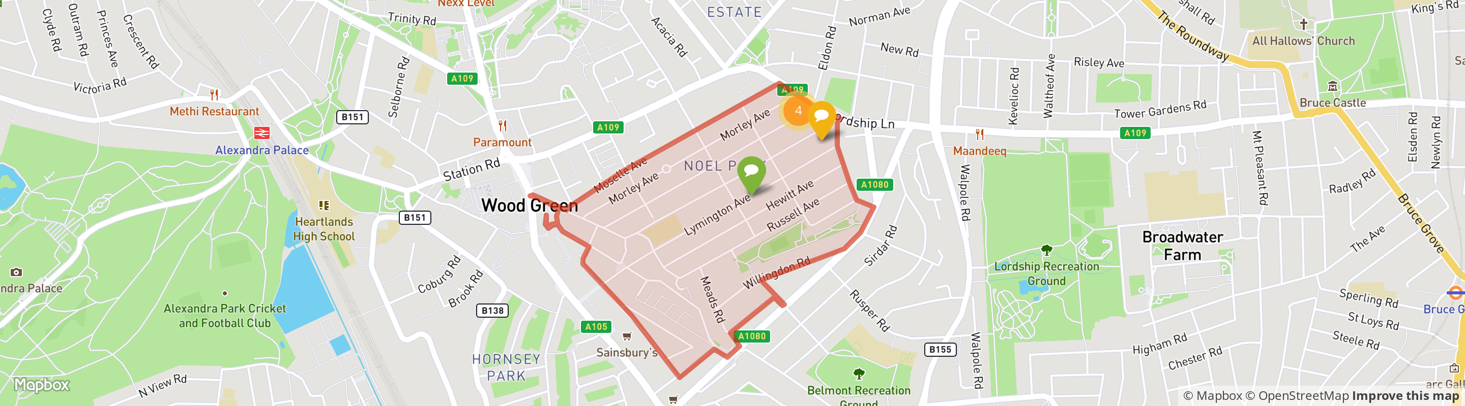 Look Back At Noel Park Map with Commonplace