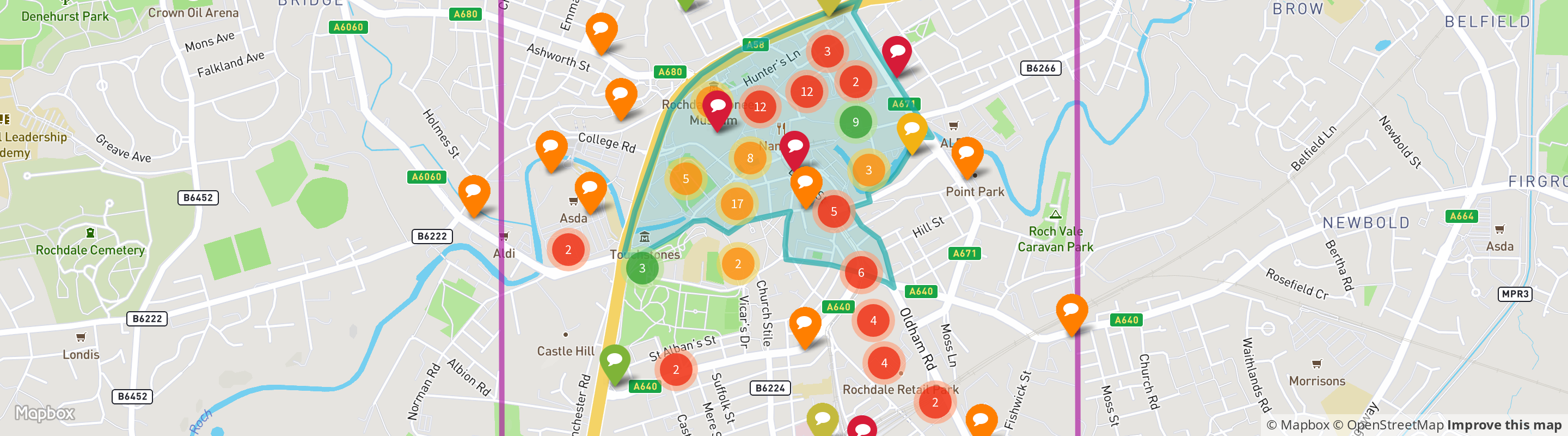 Look Back At Rochdale Town Centre Vision Map with Commonplace