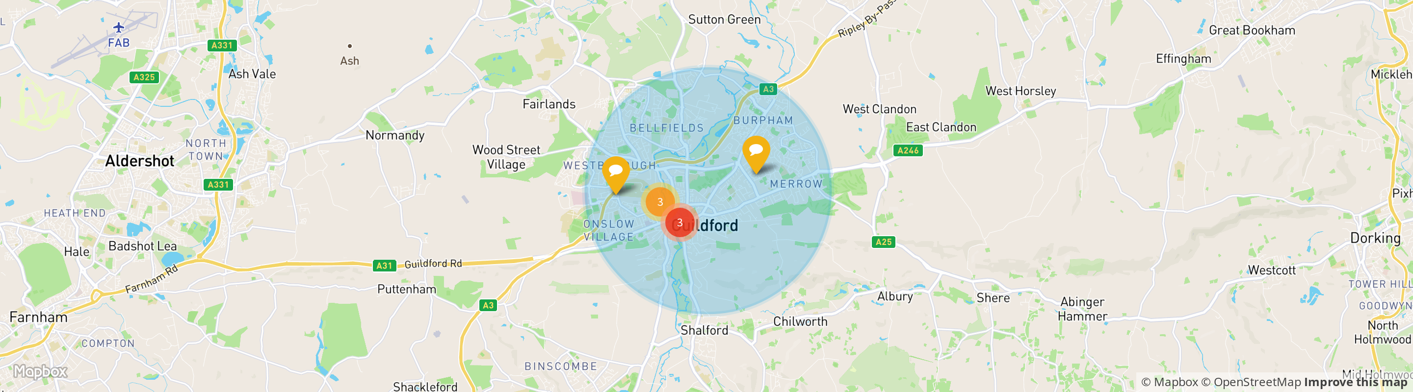 Look Back At Your Guildford Town Map with Commonplace